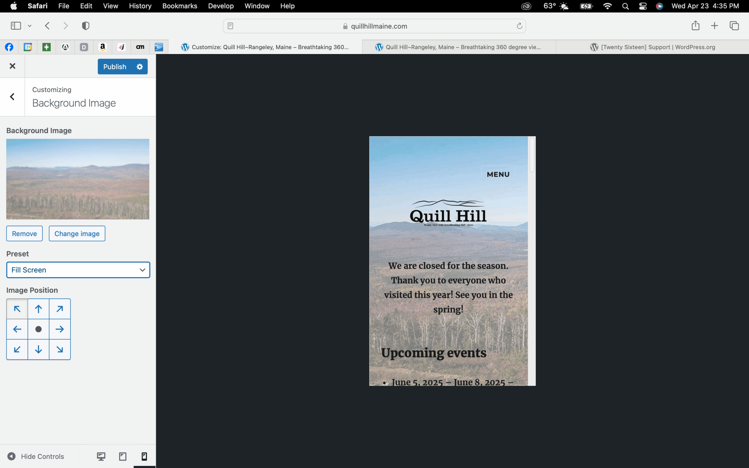 Background image not showing correct on mobile device | WordPress.org